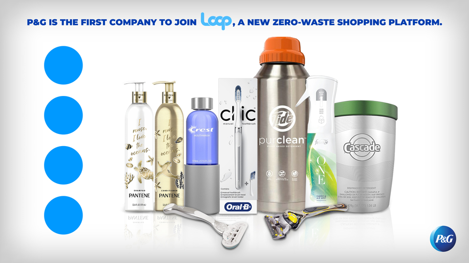 P&G is the first packaged goods company to join LOOP.